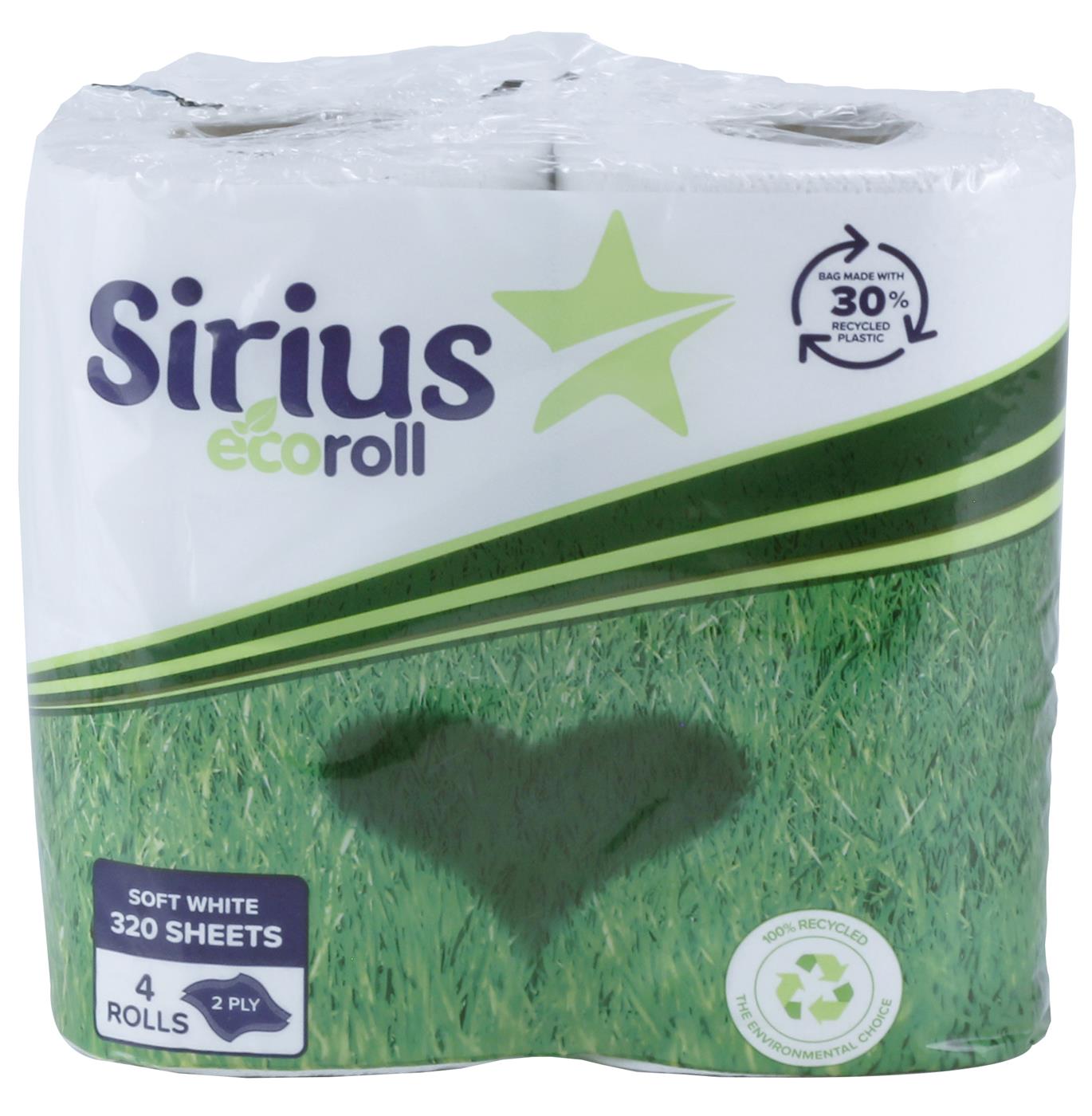 Sirius Eco 2 Ply Toilet Rolls 320 Sheet